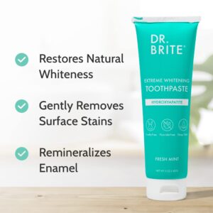 Dr. Brite Mint Natural Whitening Toothpaste with Activated Coconut Charcoal and VIT C, Mint, 5 Ounce (TRTAZ11A)