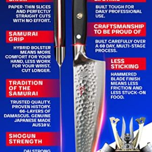 DALSTRONG Chef Knife - 8 inch Blade - Shogun Series ELITE - Damascus - Japanese AUS-10V Super Steel - G10 Black Handle - Razor Sharp Kitchen Knife - Professional Full Tang Knives Chef's Knife - Sheath