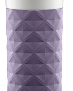 Ello Ogden Ceramic Travel Mug with Splash-Resistant Slider Lid and Protective Silicone Boot, Perfect for Coffee or Tea, BPA Free, Dishwasher Safe, Deep Purple, 16 oz