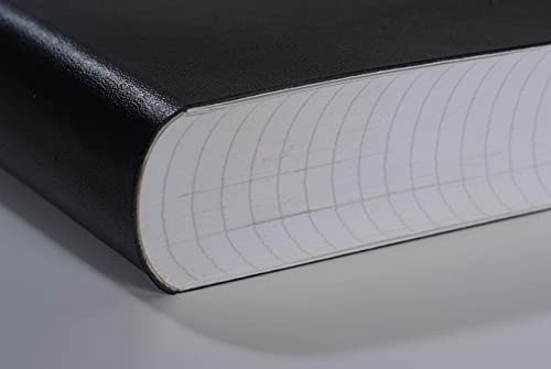 Zequenz Classic 360 Soft Cover Notebook, Soft Bound Journal, Large, Black, 5.75" x 8.25", 200 Sheets / 400 Pages, Ruled, Lined Premium Paper