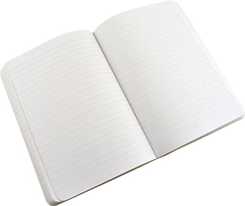 Zequenz Classic 360 Soft Cover Notebook, Soft Bound Journal, Large, Black, 5.75" x 8.25", 200 Sheets / 400 Pages, Ruled, Lined Premium Paper