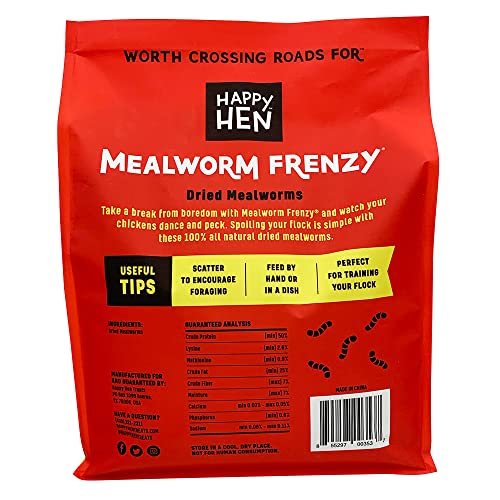 Happy Hen Treats Mealworm Frenzy Pet Treat (1 Pouch), 5 Lb