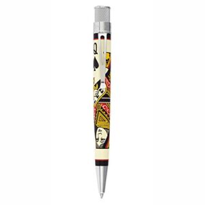 retro 1951 tornado royale rollerball pen, queen of spades (vrr-1361)