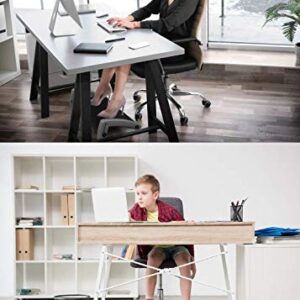 Max Smart Footrest Under Desk - Adjustable Foot Rest - Ergonomic Foot Stool with 4 Tilt Locked Angles, No Rocking, Premium Quality for Home, Office, Standing Desk (Black/Gray)