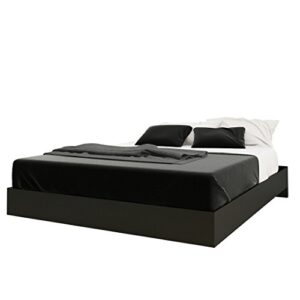 nexera platform bed, black, queen