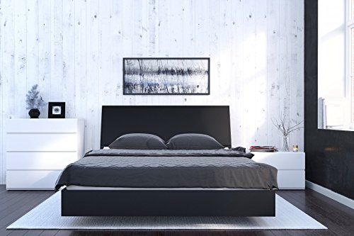 Nexera Platform Bed, Black, Queen