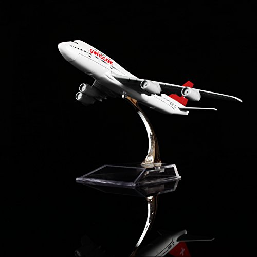 24-Hours Swiss Air Boeing747 Airplane Models Plane Alloy Metal Die-cast 1:400