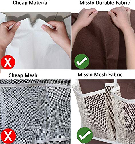 MISSLO Heavy Duty Organizer for Narrow Door with 12 Mesh Pockets (Brown)