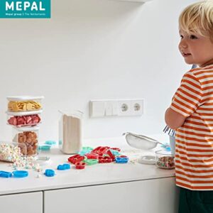 MEPAL, MODULA 7 Piece Food Storage Box Set for Cereal or Pasta with 3 Transparent Lids, Airtight, BPA Free, 1 Set