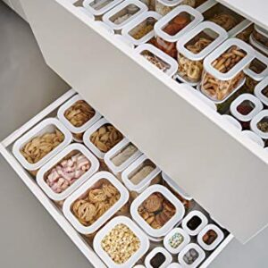 MEPAL, MODULA 7 Piece Food Storage Box Set for Cereal or Pasta with 3 Transparent Lids, Airtight, BPA Free, 1 Set