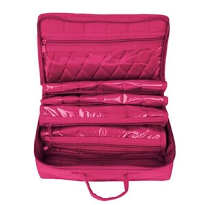 Yazzii Original Craft Organizer Tote Bag - Portable Storage Bag Organizer - Multipurpose Storage Organizer for Crafts, Cosmetics & Jewelry. Fuchsia