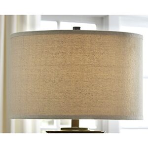 Signature Design by Ashley Tailynn Modern 25.25" Glass Table Lamp with Hardback Shade, Clear