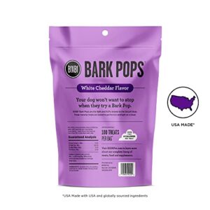 BIXBI Bark Pops, White Cheddar (4 oz, 1 Pouch) - Crunchy Small Training Treats for Dogs - Wheat Free and Low Calorie Dog Treats, Flavorful Healthy and All Natural Dog Treats