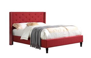 home life furbed00007_cloth_burgundy_full platform bed