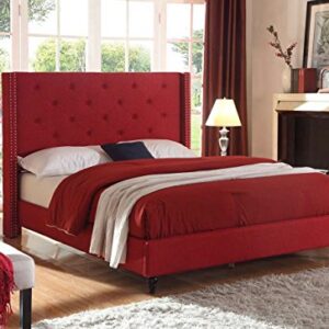 Home Life furBed00007_Cloth_Burgundy_Full Platform Bed