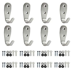 ulifestar bathroom towel hooks,heavy duty wall mounted hooks, stainless steel utility hooks for bath towels robes coats clothes keys organizer,8 pack