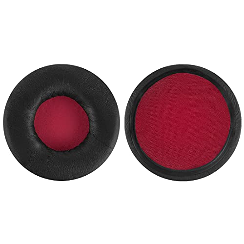 Geekria QuickFit Replacement Ear Pads for Sony MDR-ZX600 Headphones Ear Cushions, Headset Earpads, Ear Cups Cover Repair Parts (Black/Red)