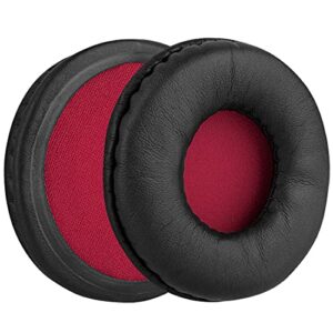 Geekria QuickFit Replacement Ear Pads for Sony MDR-ZX600 Headphones Ear Cushions, Headset Earpads, Ear Cups Cover Repair Parts (Black/Red)