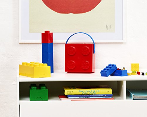 Room Copenhagen Lego Hand Carry Box 4 Handle Blue, Bright Red