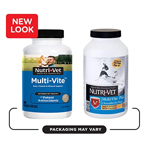 Nutri-Vet Multi-Vite Chewables for Adult Dogs - Daily Vitamin and Mineral Support to Support Balanced Diet - 180 Count