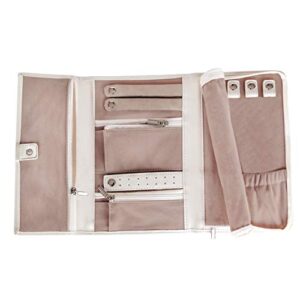 case elegance vegan leather travel jewelry case - jewelry organizer [petite]