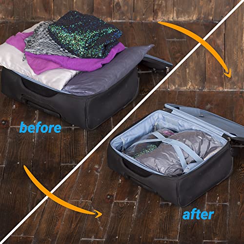 The Chestnut 8 Space Saver Bags - No Vacuum or Pump Needed - Roll-Up Compression Bags for Travel - Packing Bags - Travel Essentials - Compression Bag - Packing for Suitcases