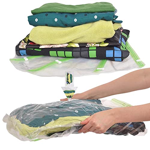 The Chestnut 8 Space Saver Bags - No Vacuum or Pump Needed - Roll-Up Compression Bags for Travel - Packing Bags - Travel Essentials - Compression Bag - Packing for Suitcases