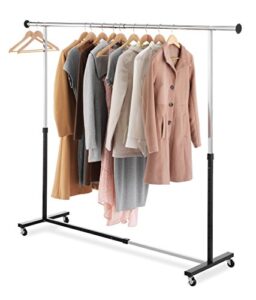 whitmor adjustable rolling garment rack