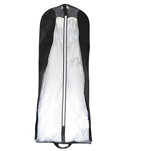 Beilite Wedding Dress Garment Bag Dust Cover Storage Travel Bag Black 70 inches