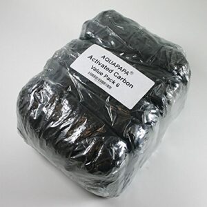 AQUAPAPA 6 lbs Carbon Charcoal Filter Media Pellets in 6 Mesh Bags for Aquarium Fish Tanks