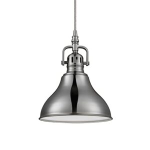 Globe Brushed Nickel Metallic 1 lights Pendant Light