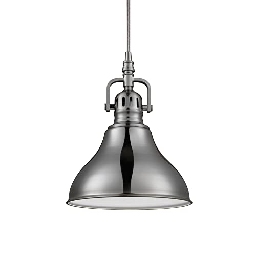 Globe Brushed Nickel Metallic 1 lights Pendant Light