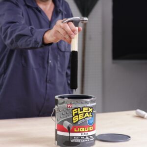 Flex Seal Liquid, 1 Gallon, Black, Liquid Rubber Coating Sealant, Waterproof, Flexible, Breathable, and UV Resistant, Roof Repair, Basements, RV, Campers, Trailers, Marine, EPDM, Masonry