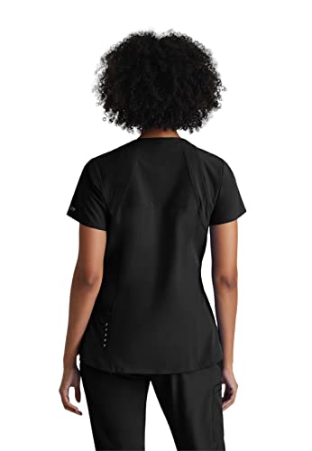 BARCO One 5105 4 Pkt V-Neck Princess Perforated Panel (Black, Medium)