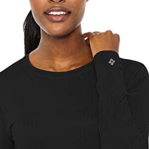 Med Couture Women's 'Activate' Performance Long Sleeve Knit Tee, Black, Large