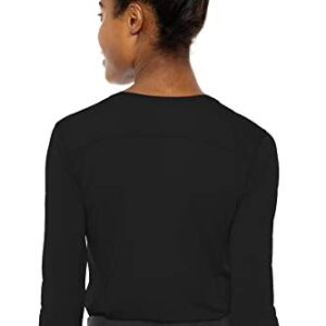 Med Couture Women's 'Activate' Performance Long Sleeve Knit Tee, Black, Large