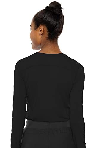 Med Couture Women's 'Activate' Performance Long Sleeve Knit Tee, Black, Large