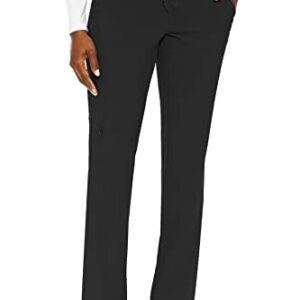 Med Couture Scrub Pants Women, Yoga Cargo Pocket Scrub Pant,Black, Large