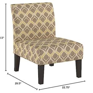 Christopher Knight Home Kassi Fabric Dining Chair, Yellow / Gray