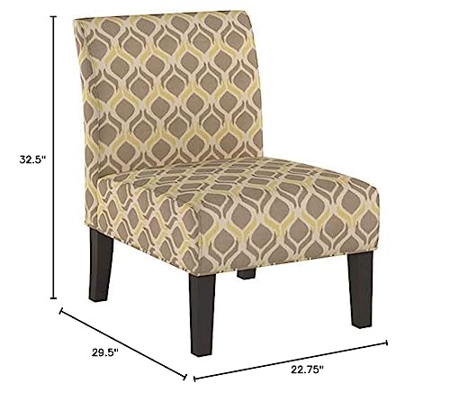 Christopher Knight Home Kassi Fabric Dining Chair, Yellow / Gray