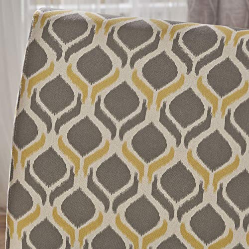 Christopher Knight Home Kassi Fabric Dining Chair, Yellow / Gray