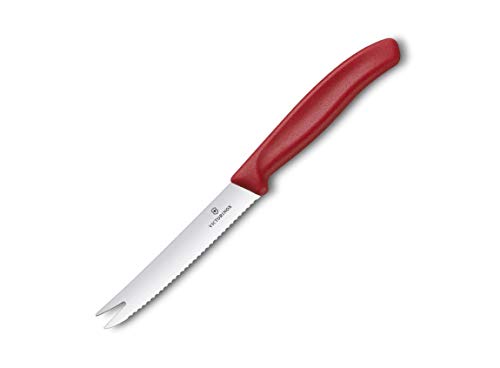 Victorinox Swiss Classic Cheese and Sausage Paring Knife, 4.3 inches, Red, 6.7861