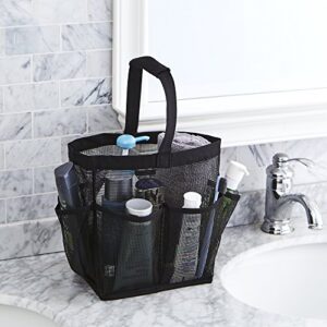 deluxe mesh shower tote - tusk storage - black