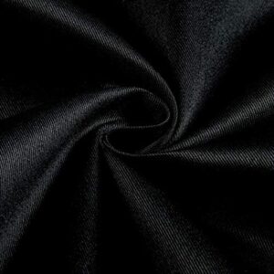 Polyester/Cotton Twill Black, Fabric by the Yard