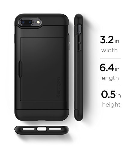 Spigen Slim Armor CS Designed for iPhone 8 Plus Case (2017) / Designed for iPhone 7 Plus Case (2016) - Black