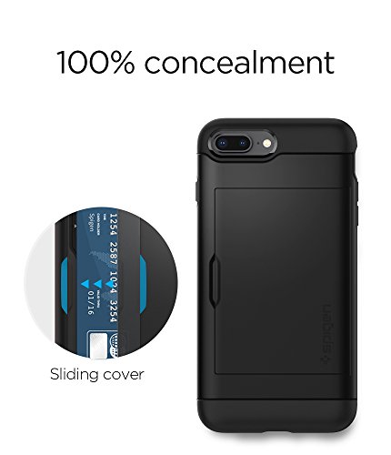 Spigen Slim Armor CS Designed for iPhone 8 Plus Case (2017) / Designed for iPhone 7 Plus Case (2016) - Black