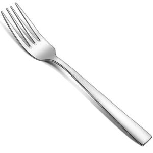 hiware 12-piece dinner forks, extra-fine stainless steel forks for home, kitchen or restaurant, mirror finish, dishwasher safe, 8 inches