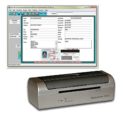 Duplex Driver License Scanner with Age Verification (w/Scan-ID Full Version, for Windows)