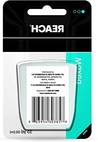 Reach Unflavored Waxed Dental Floss for Oral Care & Removal of Plaque & Food From Teeth & Gum Line, Accepted by the American Dental Association (ADA), Unflavored, 55 yds (Pack of 3)