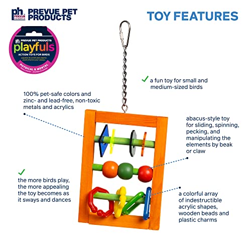 Prevue Pet Products Physical & Mental Bodacious Bites Abacus Bird Toy 60954